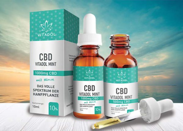 Jetzt Neu - CBD Öl Vitadol Mint mit 500mg und 1.000mg CBD